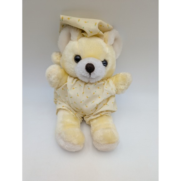 Russ Berrie | Toys | Russ Teddy Bear Nighty Night Plush Yellow Floral ...